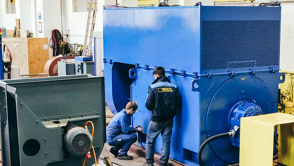 Electric motor test facility. Checks up to 13.8 kV